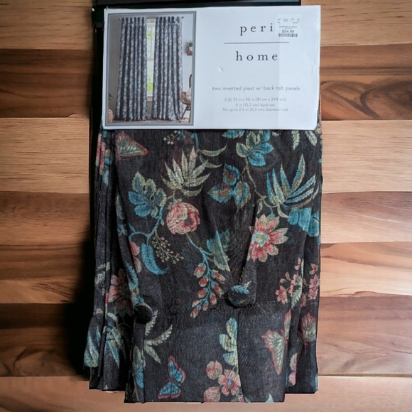 peri home | Accents | Semi Sheer Inverted Pleats Drapes 32x96 2 Panels ...
